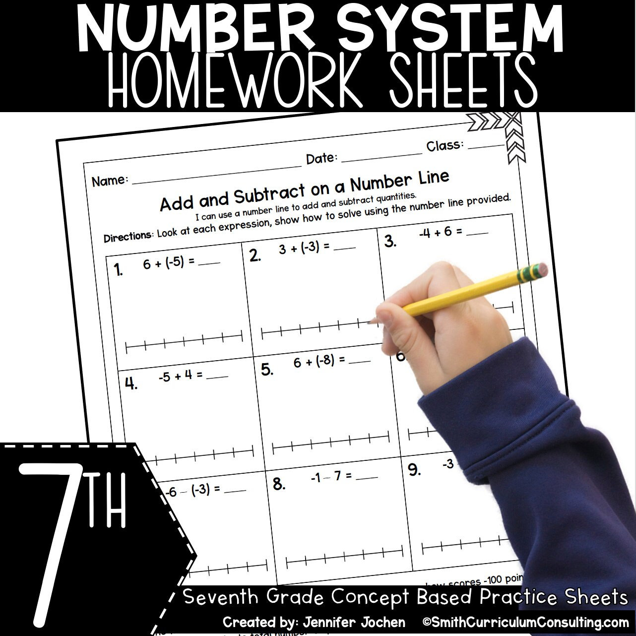7th Grade Number System Homework Sheets - Practice Sheets Math ...