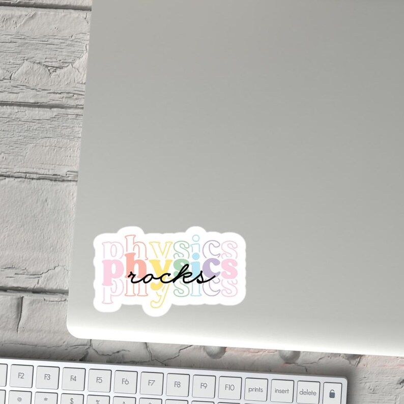 Physics Teacher Stickers Pastel Rainbow Decals, Teacher Appreciation ...