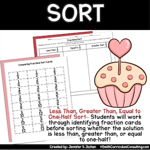 February Math: Comparing & Ordering Fractions Worksheet (printable) - Etsy