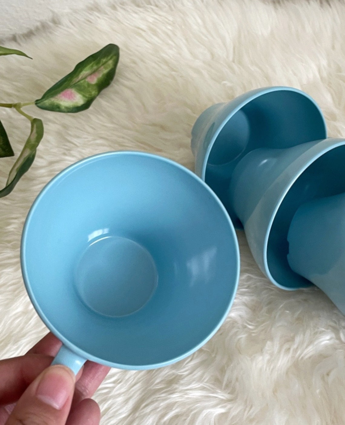 Mid Century Turquoise Blue Tea/coffee Cups - Etsy