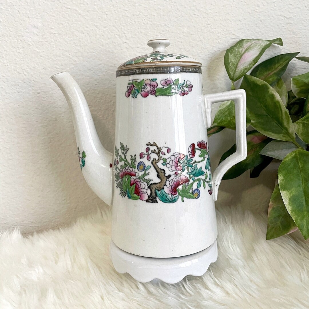 Vintage Porcelain Coffee/teapot. Indian Tree. Mintons England. - Etsy