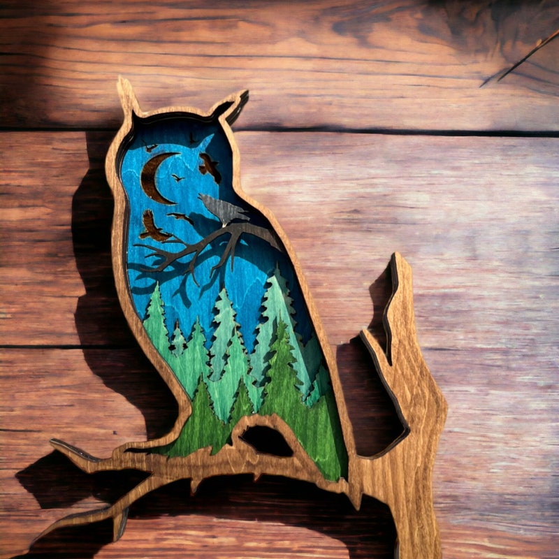 Layered Wood Art - Etsy