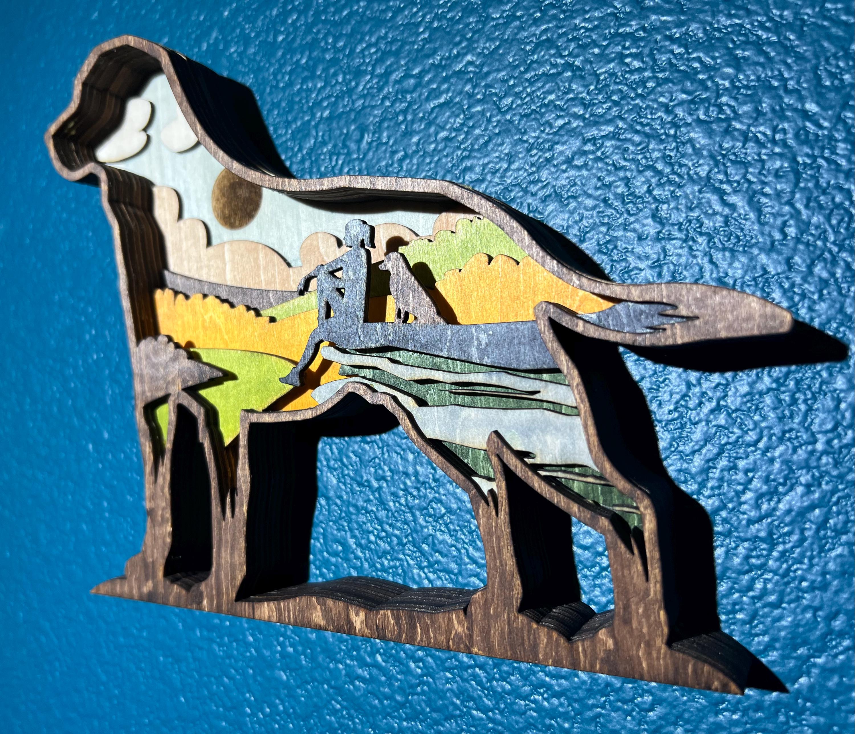 Layered Wood Labrador Art: Rustic 3D Dog Portrait Decor - Etsy