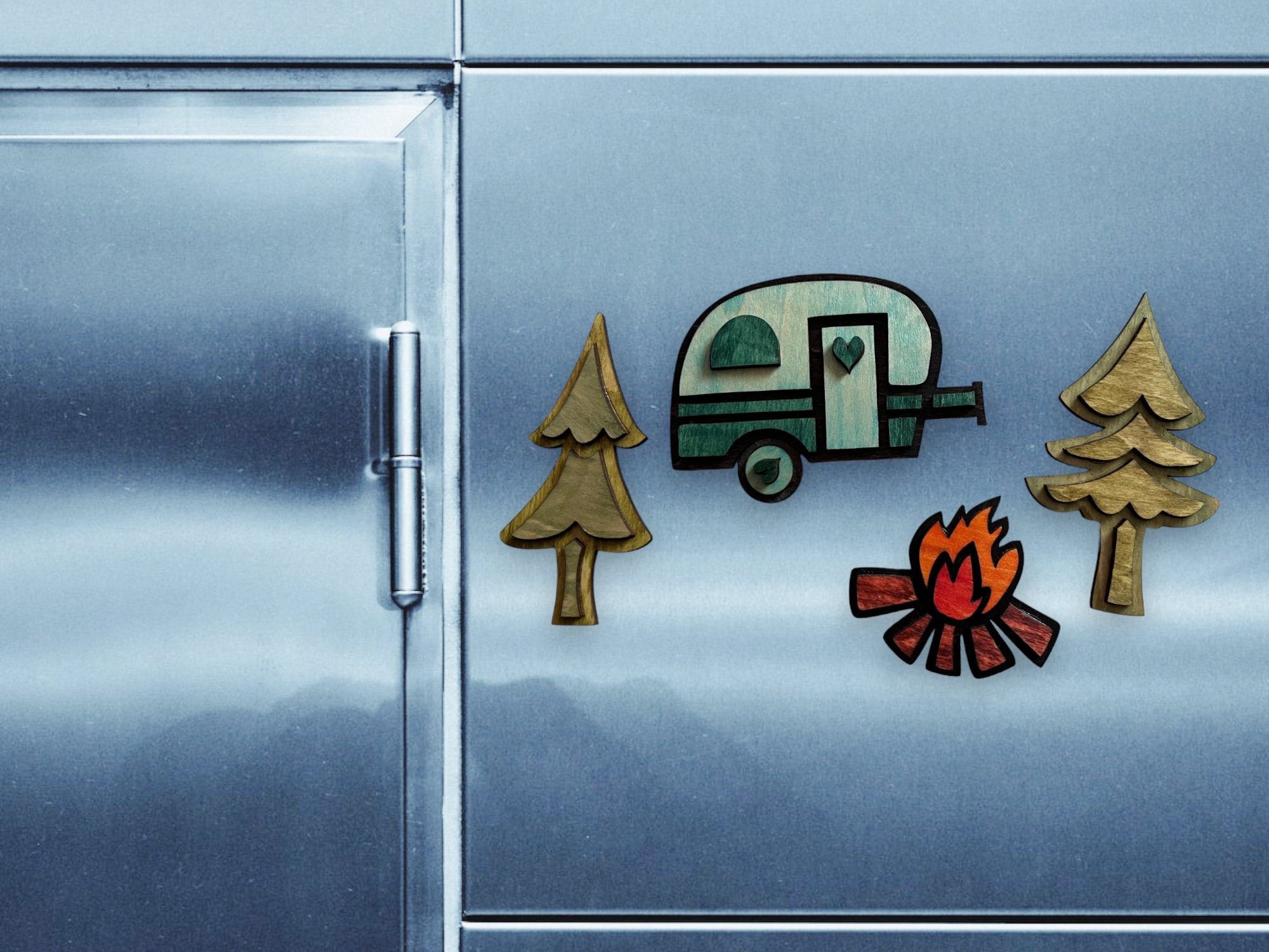 3D Wooden Camping Fridge Magnets - DIY Craft Kit for Family Fun ...