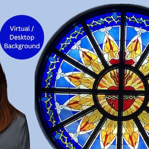 Sacred Heart Christian Zoom Background Virtual Backdrop | Church ...