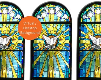 Sacred Heart Christian Zoom Background Virtual Backdrop | Church ...