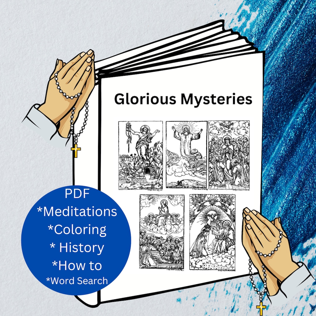 Glorious Mysteries Bundle Word Search Rosary Word Search Instant ...