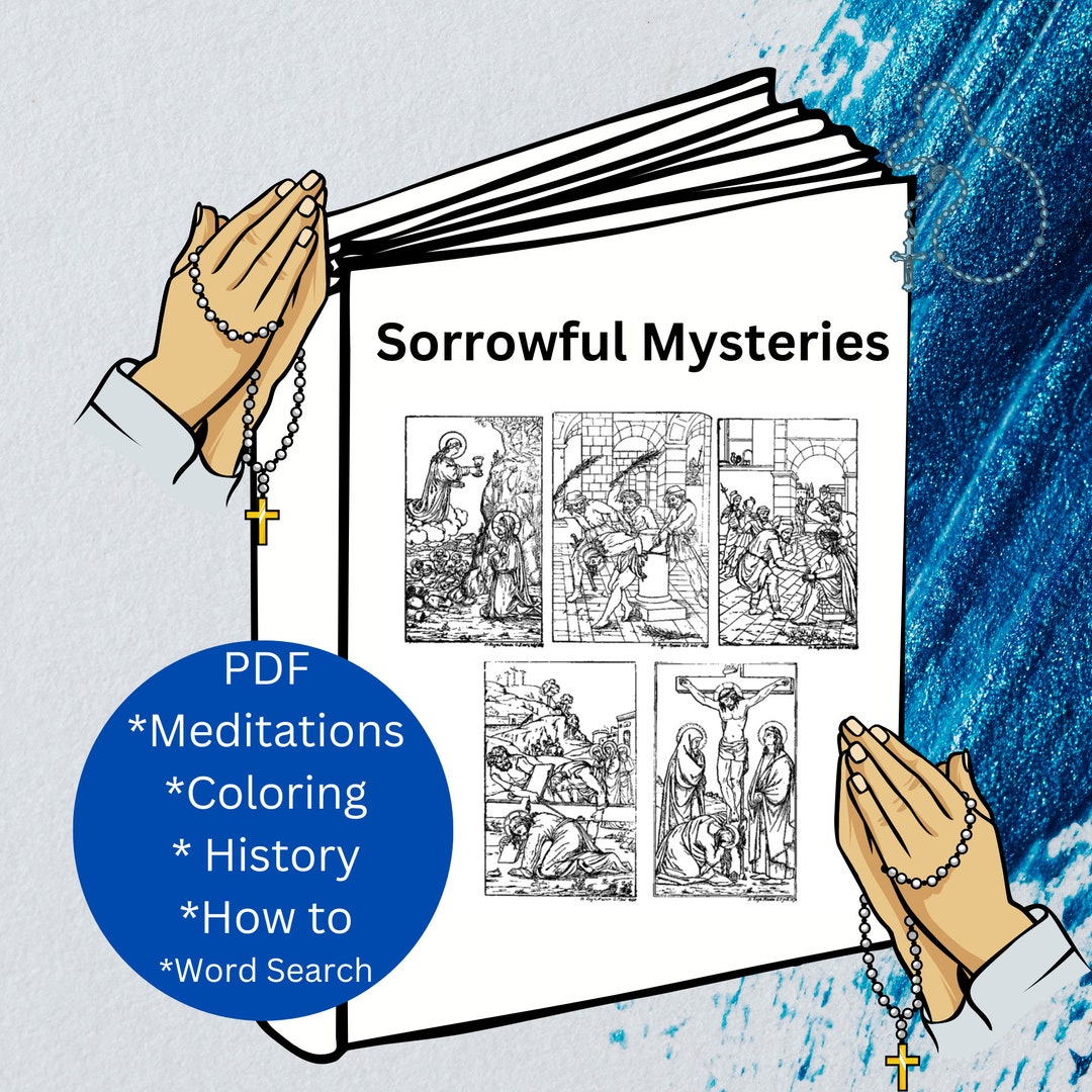 Sorrowful Mysteries Rosary Bundle - Word Search | How To| Word Search ...