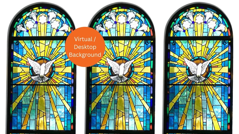 Christian Zoom Background Holy Spirit Virtual Backdrop | Church ...