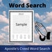 Apostles' Creed Word Search Printable Christian Game Instant Download ...