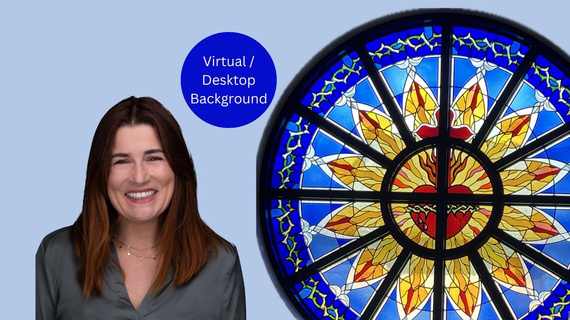 Sacred Heart Christian Zoom Background Virtual Backdrop | Church ...