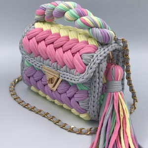 Special Bag/multi Color Bag/hand Woven Bag/crochet Bag/knitted Bag ...