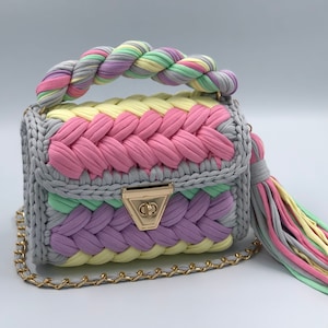 Special Bag/multi Color Bag/hand Woven Bag/crochet Bag/knitted Bag ...