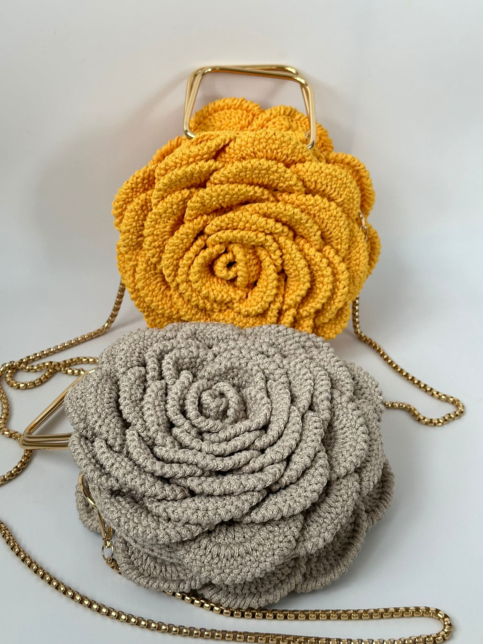 Yellow Rose Bag, Ruffled Chic Bag, Flower Rose Bag, Colourful Woman Bag ...