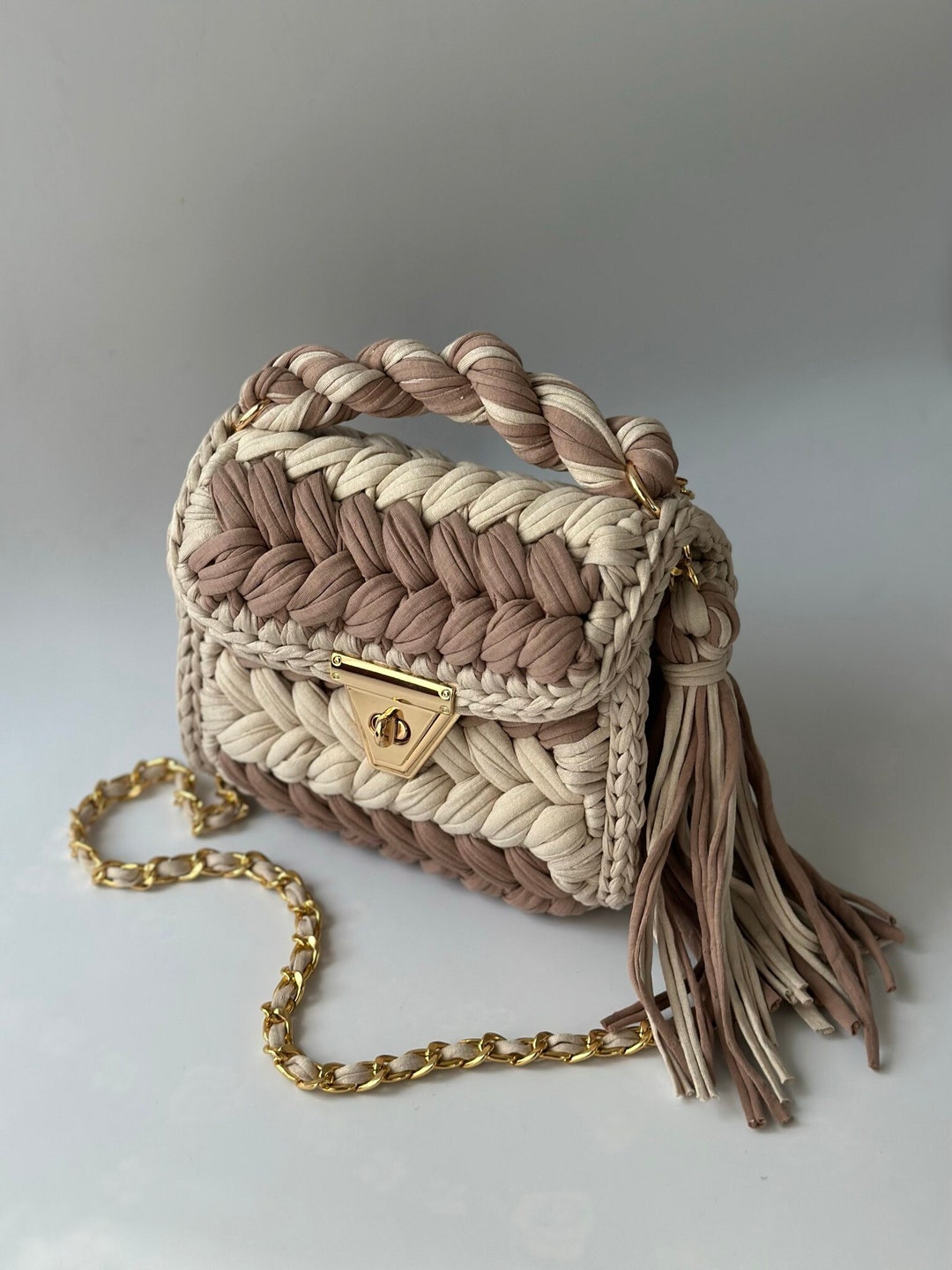 Multi Color Bag, Hand Woven Bag, Crochet Bag, Knitted Bag, Colorful Bag ...