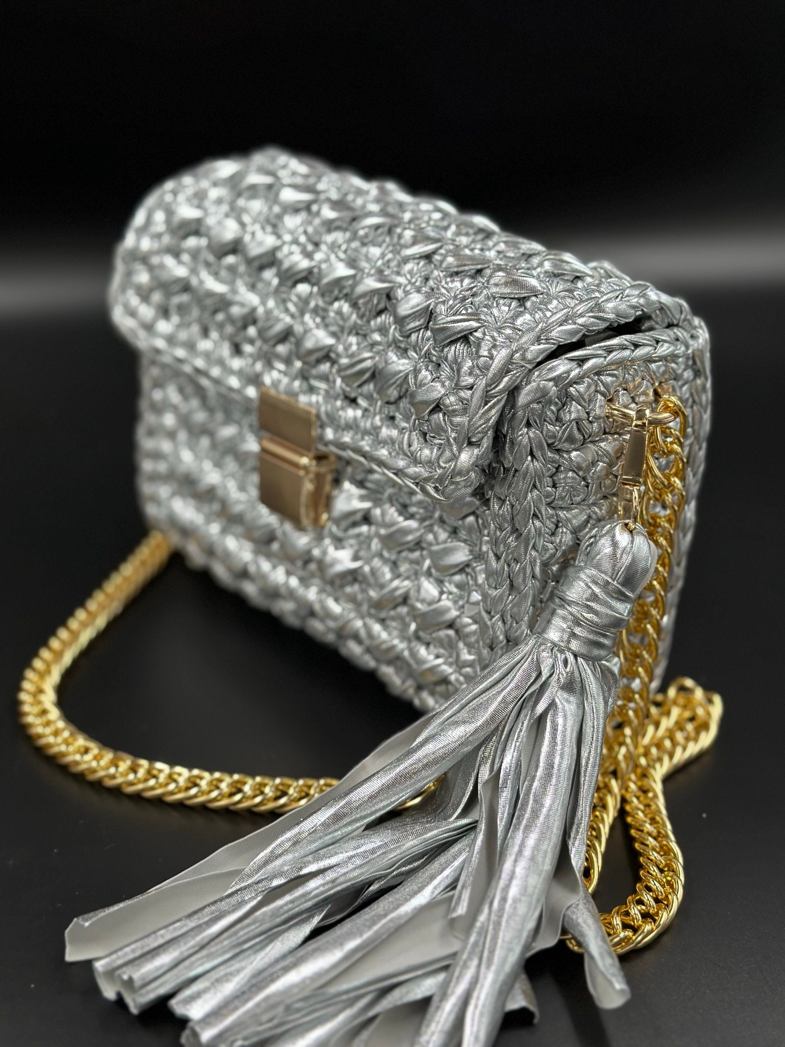 Handbag for Woman ,handmade Metallic Bag,gold Metallic Bag,luxury ...