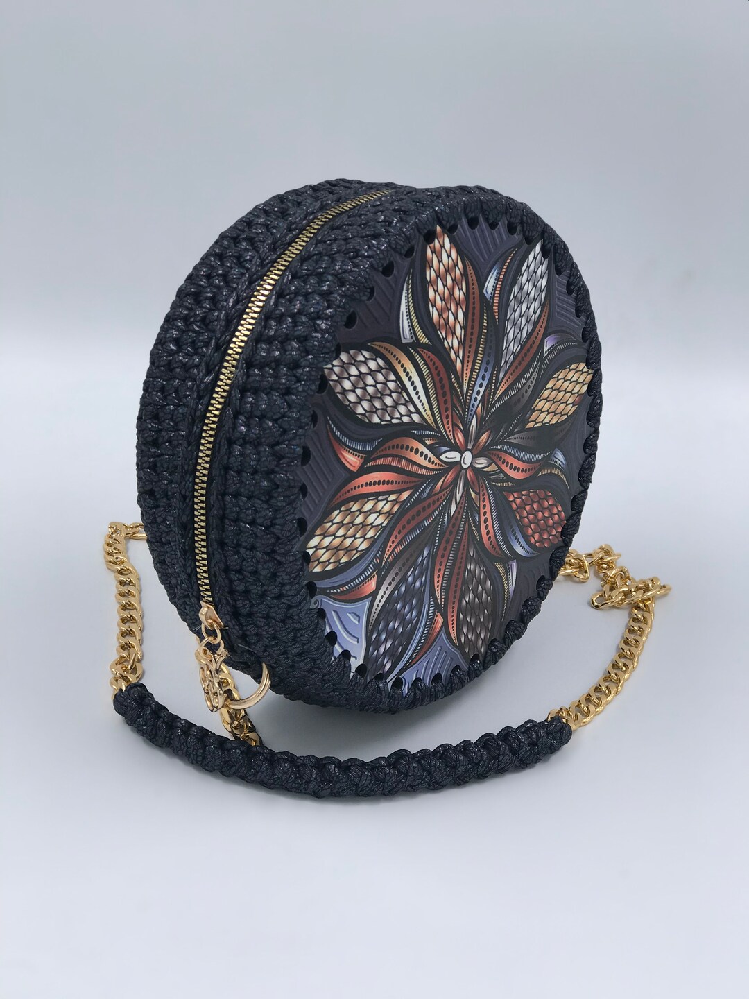 Black Snake Metallic Macaron Bag, Handmade Metallic Macaron Bag ...