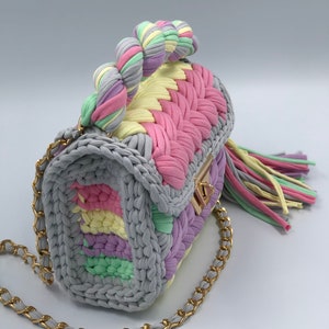 Special Bag/multi Color Bag/hand Woven Bag/crochet Bag/knitted Bag ...