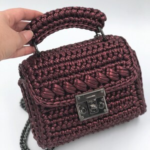Hand Knitted Metallic Silver Bag: Luxury Shoulder Bag - Etsy