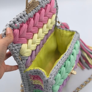 Special Bag/multi Color Bag/hand Woven Bag/crochet Bag/knitted Bag ...