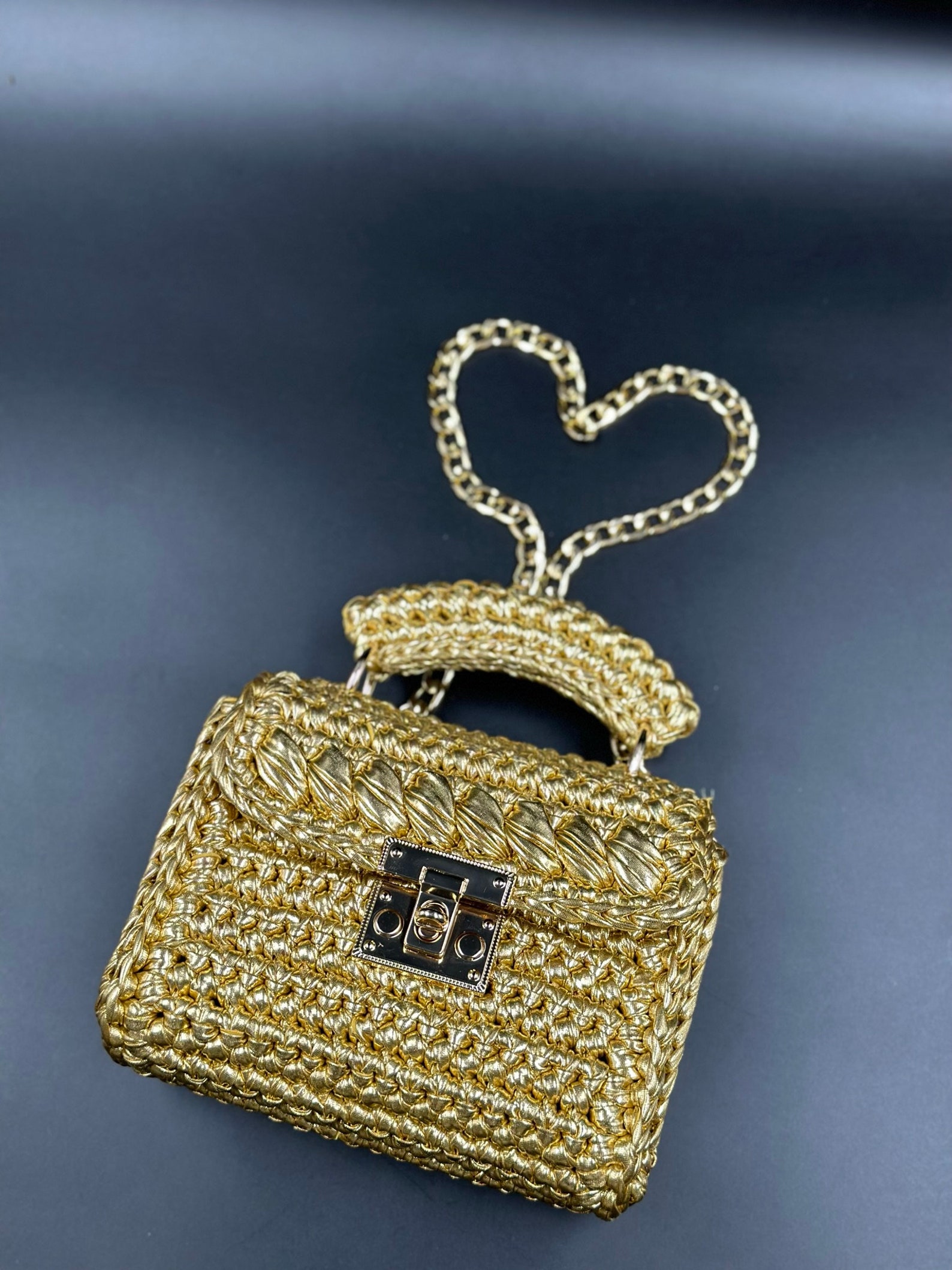 Handbag for Woman,handmade Metallic Bag,gold Metallic Bag,luxury Gold ...