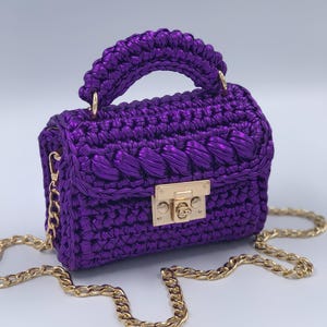 Hand Knitted Metallic Silver Bag: Luxury Shoulder Bag - Etsy