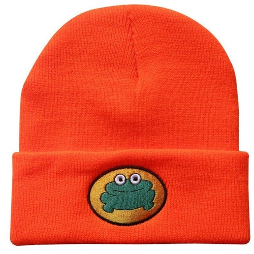 Embroidered Parappa the Rapper Beanie Frog Knit Cuffed Beanie - Etsy