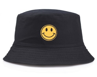 Smiley Face Bucket Hat - Etsy