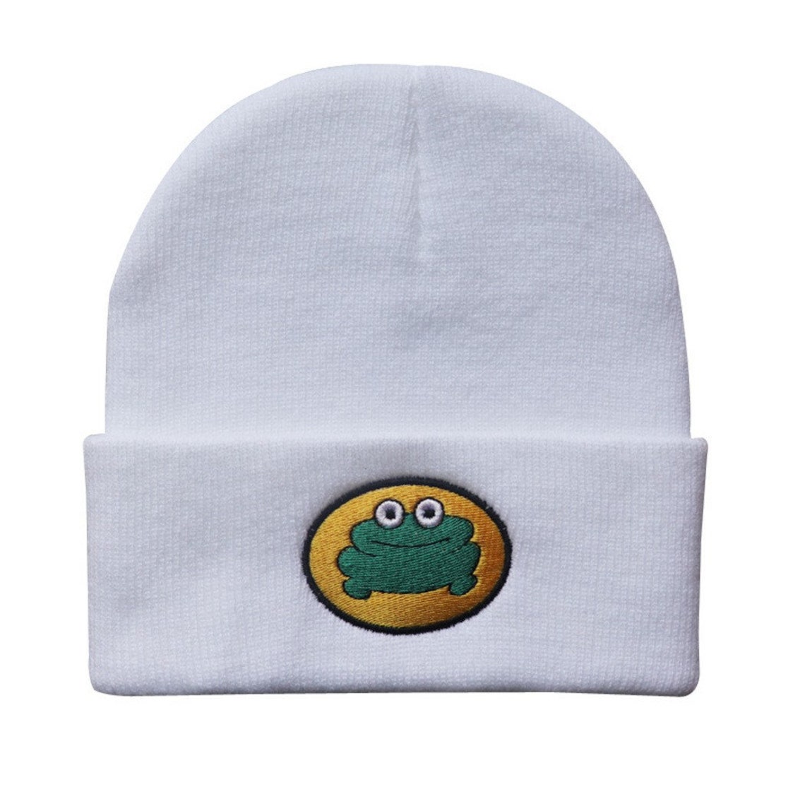 Embroidered Parappa the Rapper Beanie Frog Knit Cuffed Beanie - Etsy