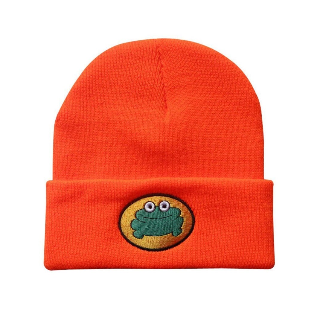 Embroidered Parappa the Rapper Beanie Frog Knit Cuffed Beanie - Etsy