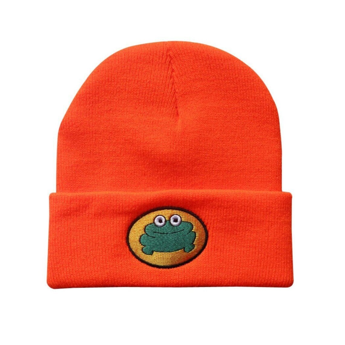 Embroidered Parappa the Rapper Beanie Frog Knit Cuffed Beanie - Etsy