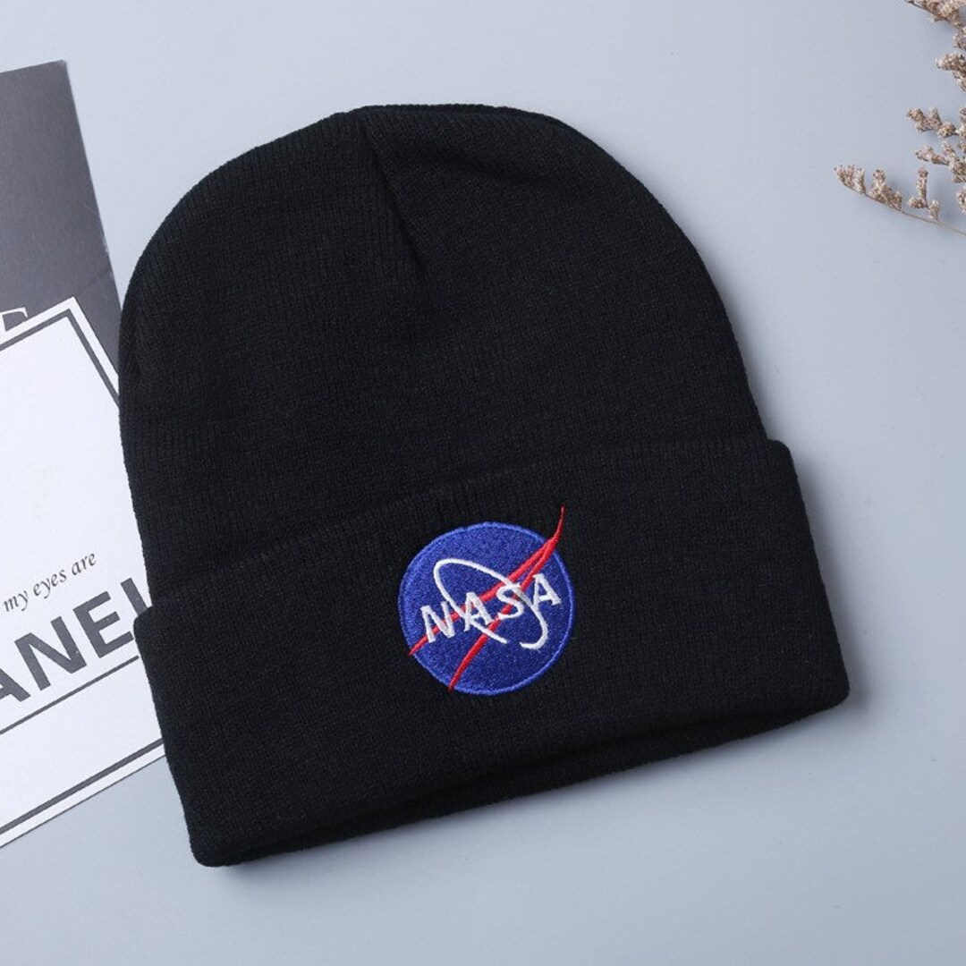 Embroidered NASA Beanie Hat Knit Cuffed Beanie Winter Cap - Etsy
