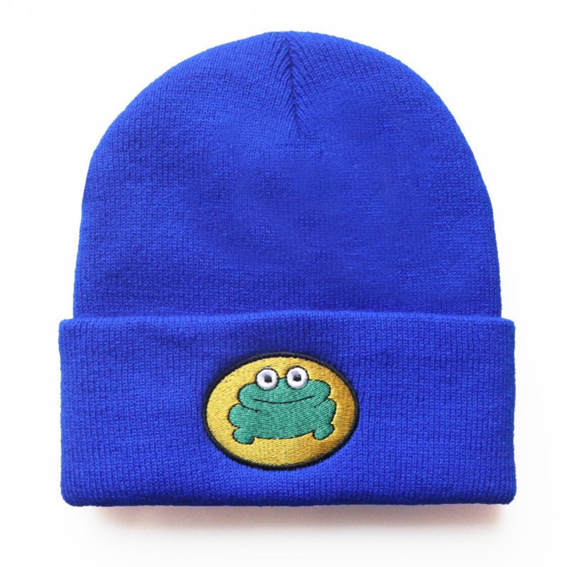 Embroidered Parappa the Rapper Beanie Frog Knit Cuffed Beanie - Etsy