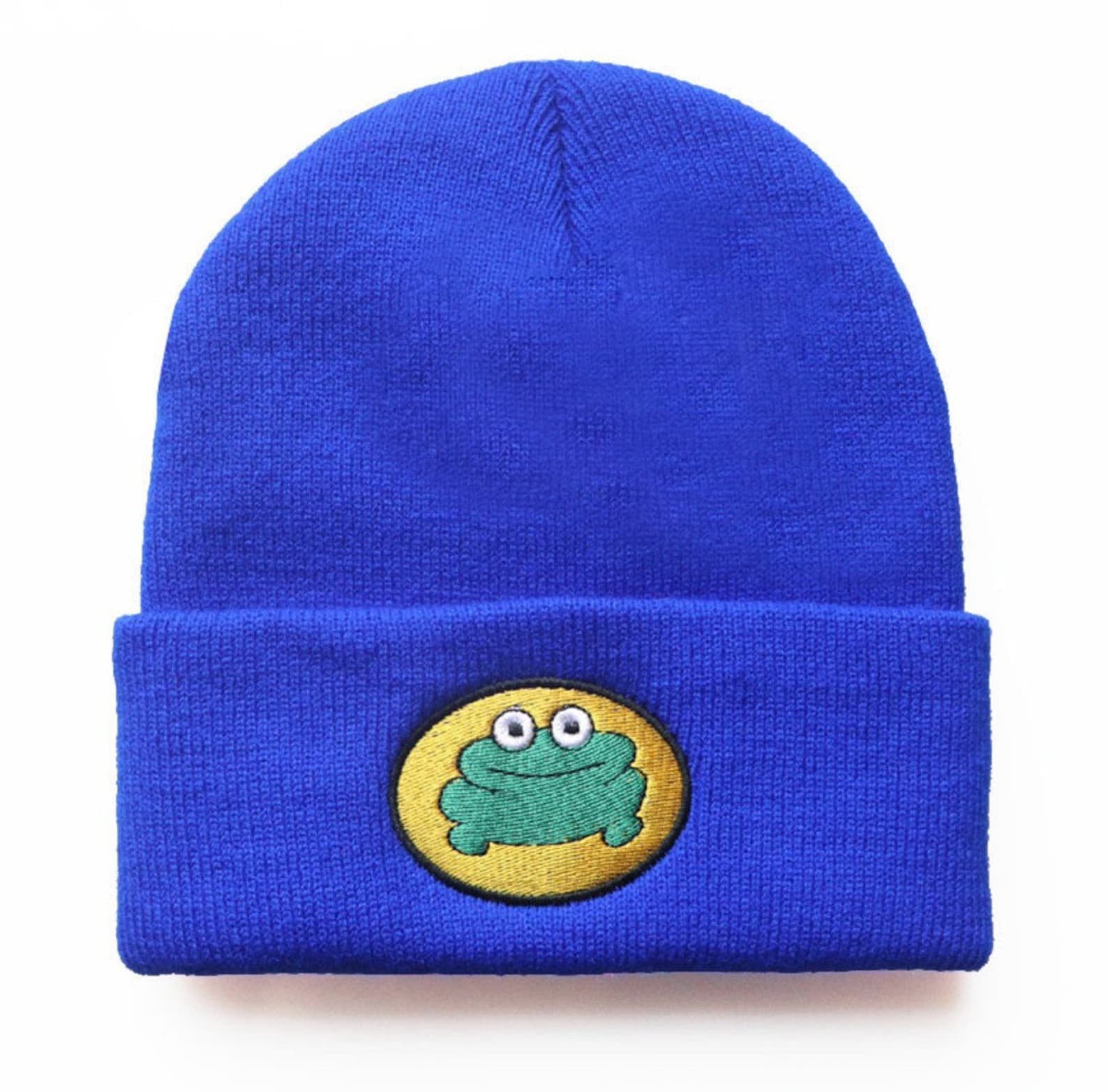 Embroidered Parappa the Rapper Beanie Frog Knit Cuffed Beanie - Etsy