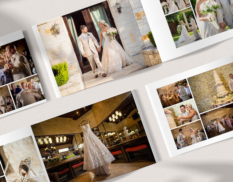 Minimalist 8x11 LANDSCAPE Wedding Album Template, 60-page Cover PSD ...