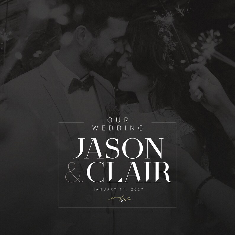 Photobook Cover Template for Square Wedding Album, Instant Download, PSD - Etsy