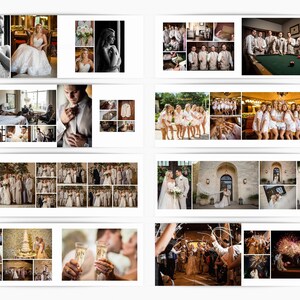 Minimalist 8x11 LANDSCAPE Wedding Album Template, 60-page + Cover PSD ...