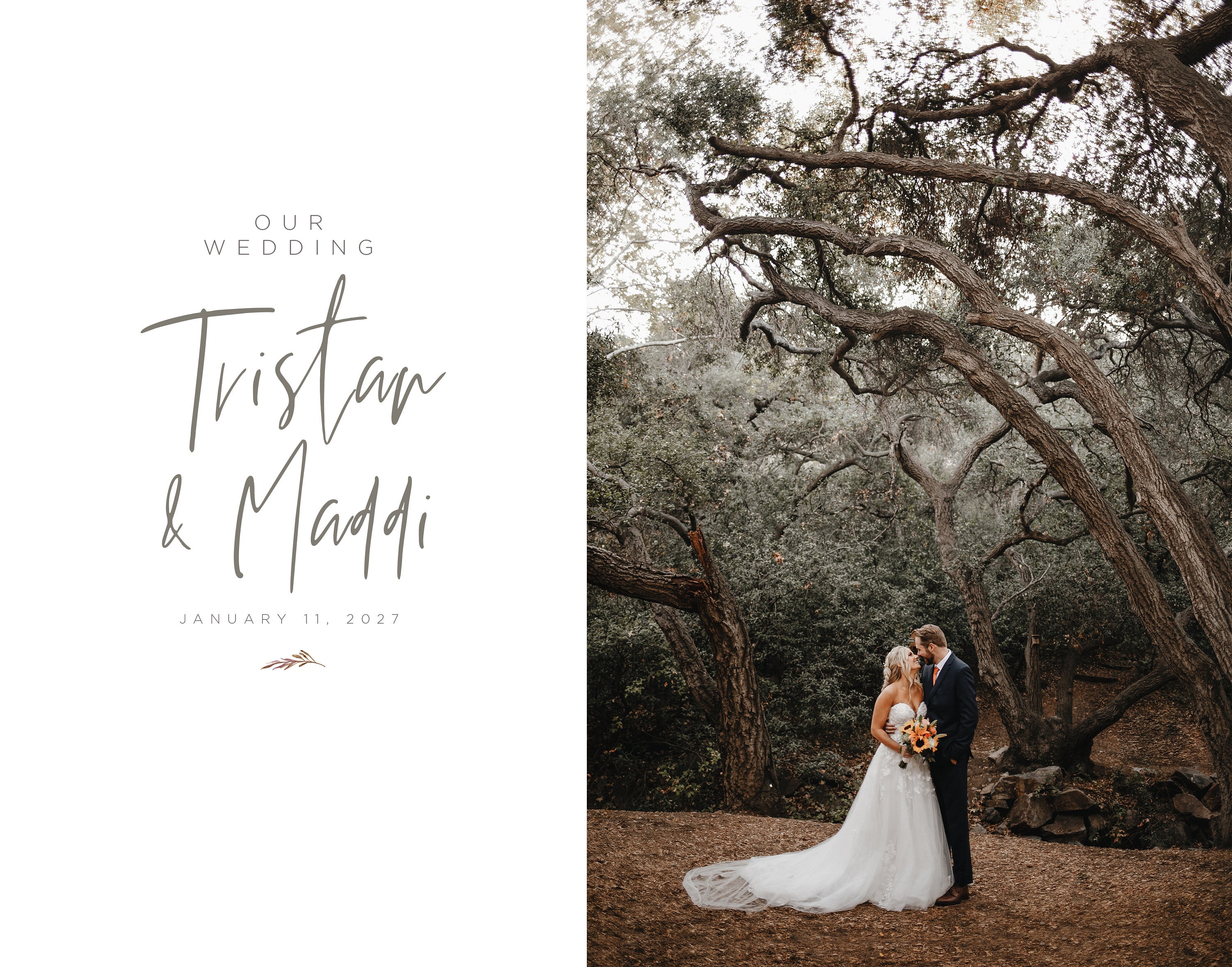 Minimalist 11x14 LANDSCAPE Wedding Album Template, 50-page + Cover PSD ...