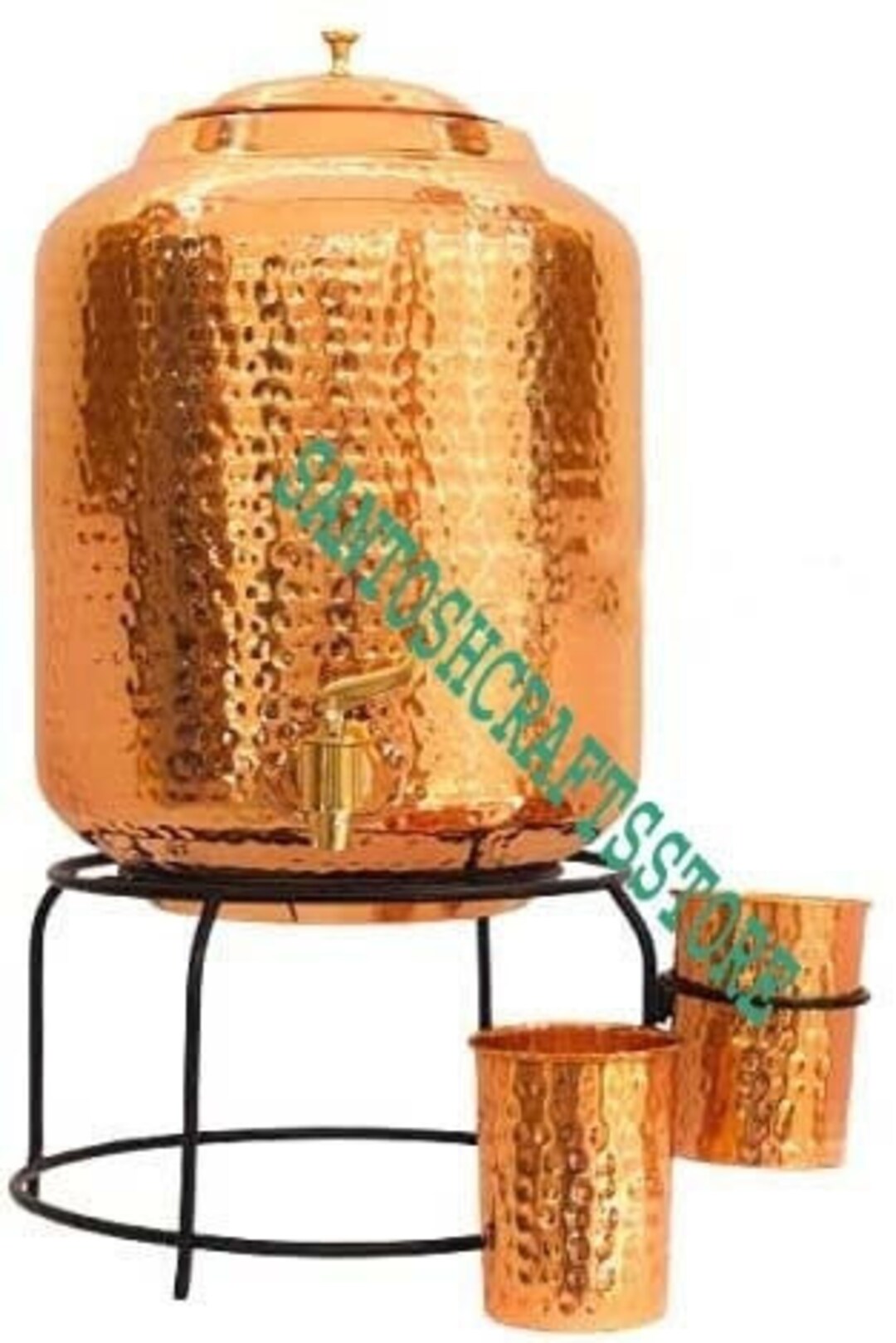 Pure Copper Water Dispenser Hand Hammered Indian Copper Home Studio ...