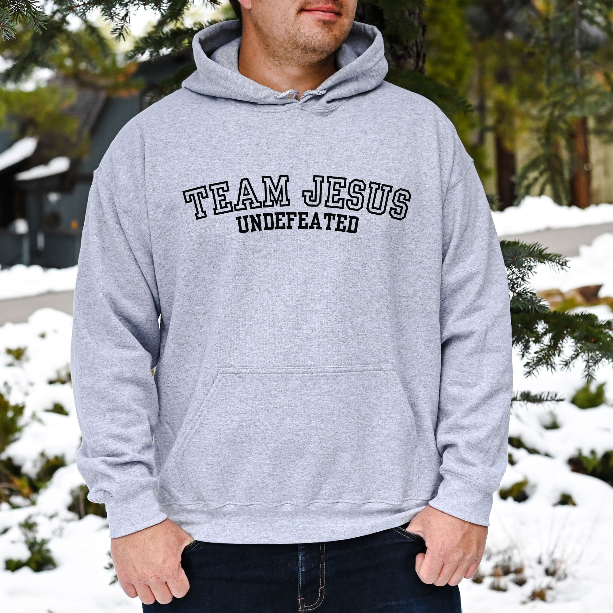 Team Jesus Matching Hoodies, Team Jesus Undefeated Hoodie, Christian ...