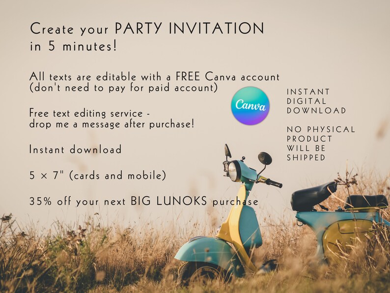 Retro Birthday Invitation Vintage Party Invitation 70s Style - Etsy