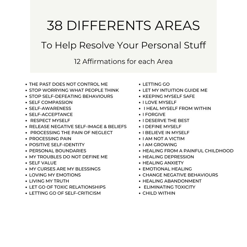 456 Printable Positive Affirmation Cards for Women - Healing, Self-love ...