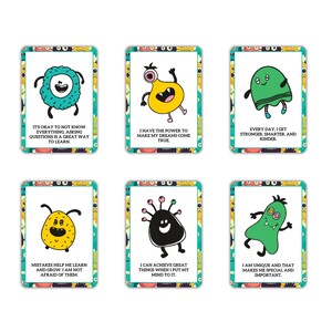 Adorable Monster-themed Affirmation Cards: Inspiring Kids Positivity ...