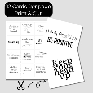 Printable Inspirational Quote Cards – Motivational Desk Decor, Kindness ...