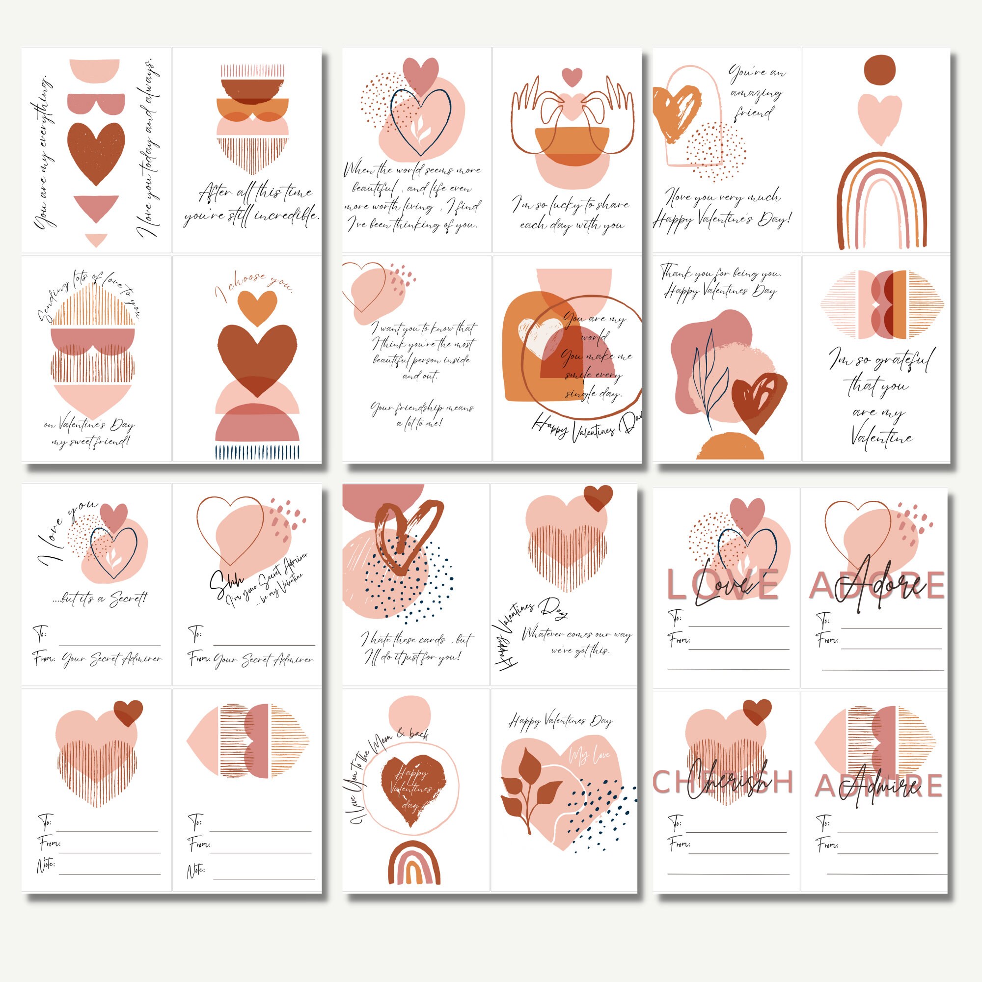 Printable Valentines Day Cards Secret Admirer Cards Friends Valentine ...
