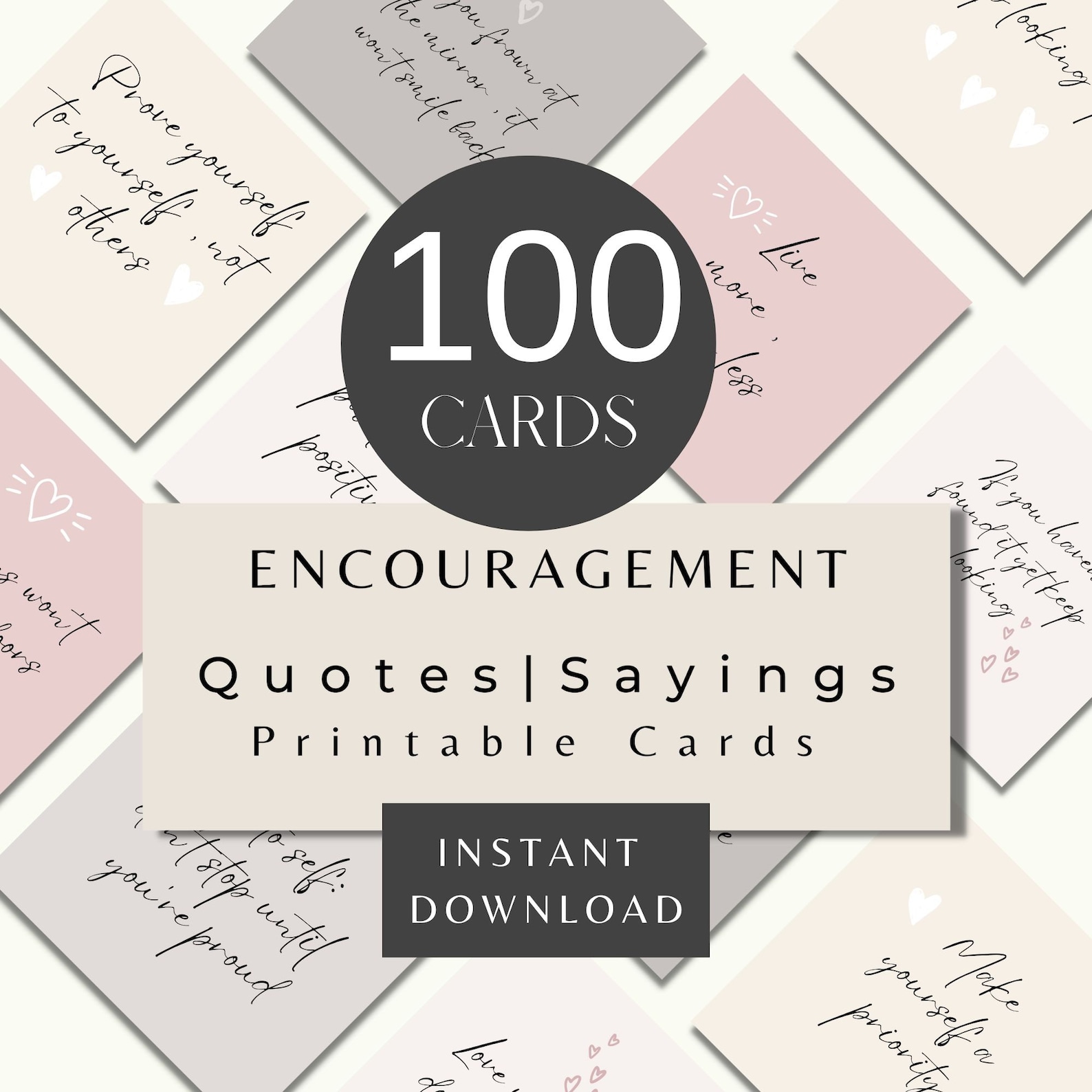 Positive Quotes Printable Cards Motivational Quotes Cards Inspirational ...