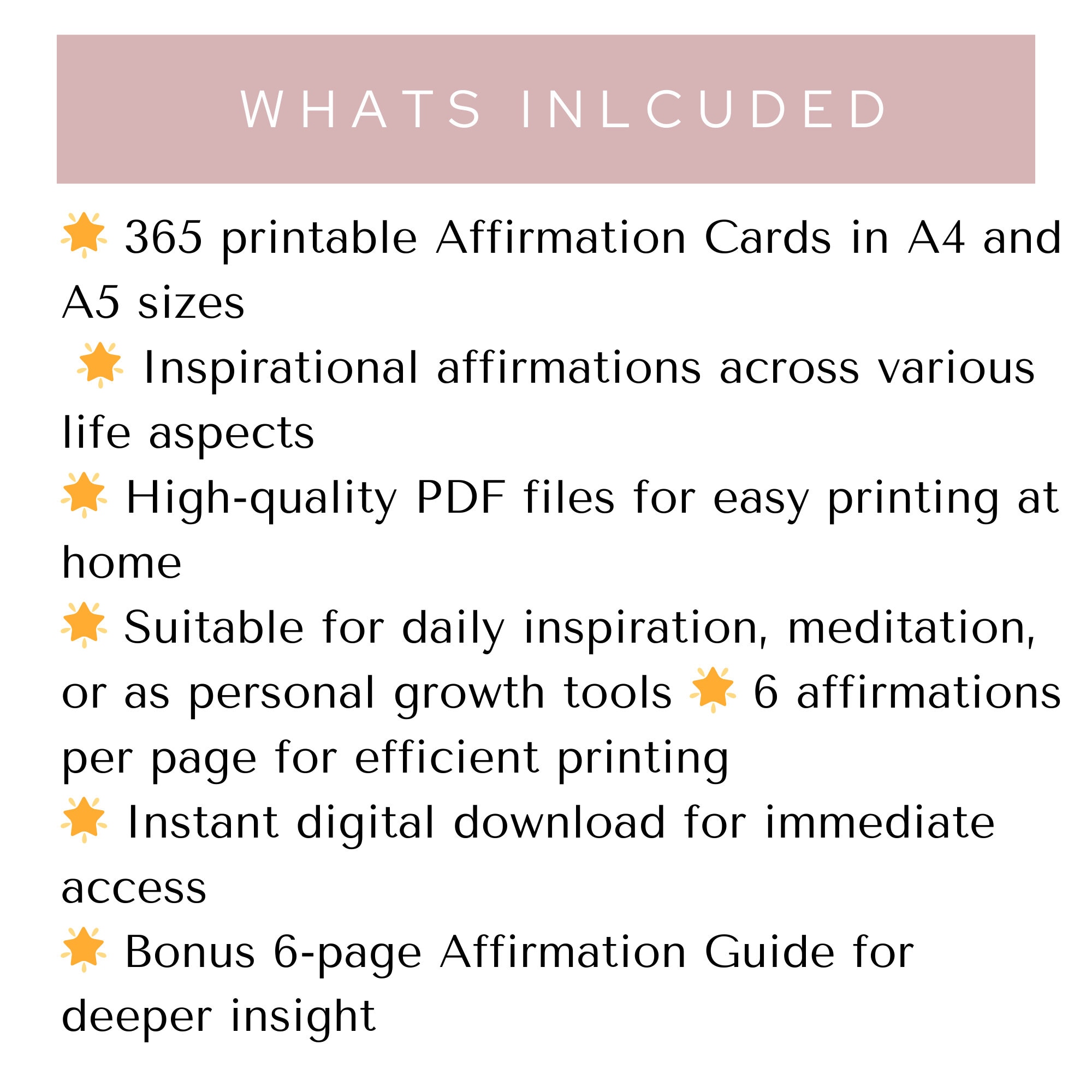 365 Daily Affirmation Cards Printable – Heart-themed Inspirational ...