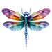 Dragonfly Clipart, Rainbow Dragonfly PNG, Commercial Use Digital ...