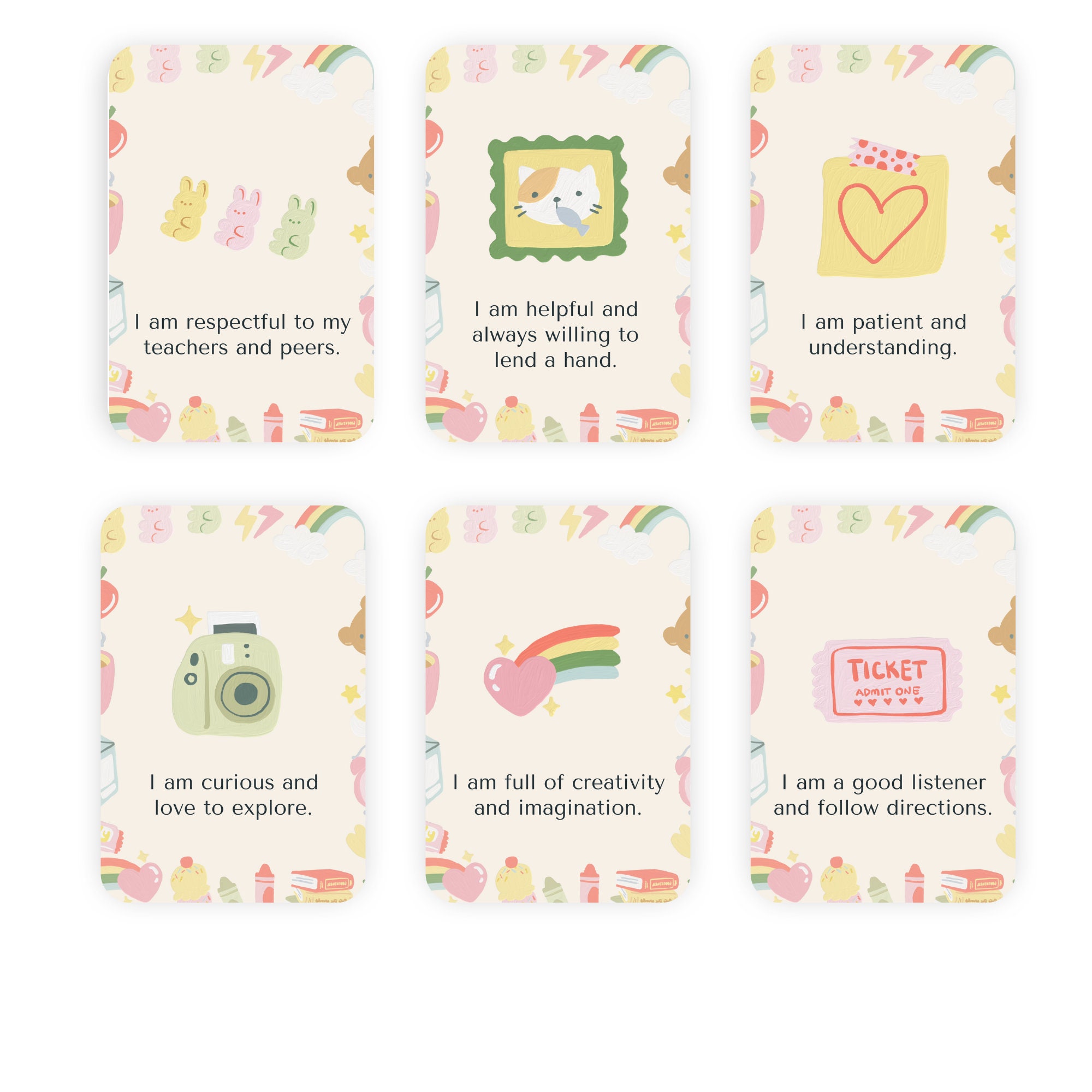 Affirmations Cards for Kids Printable Children's - Etsy
