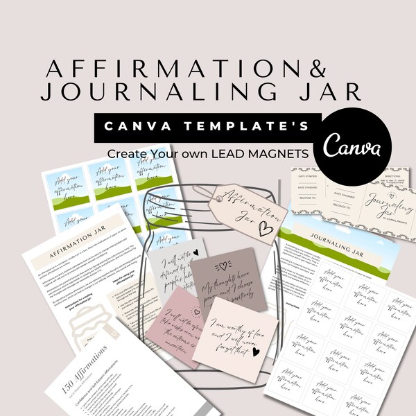 Affirmation Cards Canva Strength - Etsy